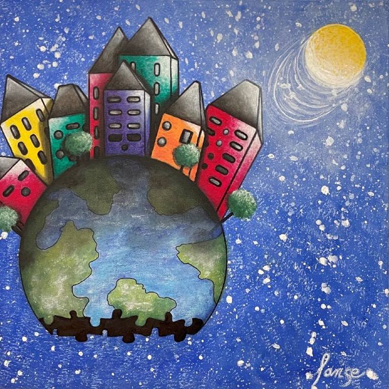 La Cité Painting by Manon Langevin | Saatchi Art