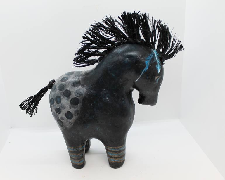 Donoto -Paper Mache Clay Appaloosa Hose Sculpture Sculpture by Virginia ...
