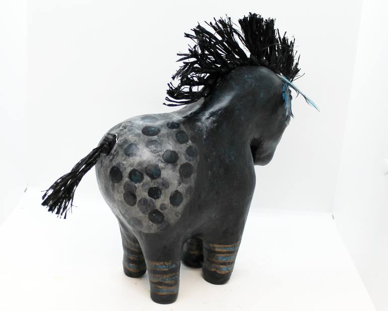 Donoto -Paper Mache Clay Appaloosa Hose Sculpture Sculpture by Virginia ...