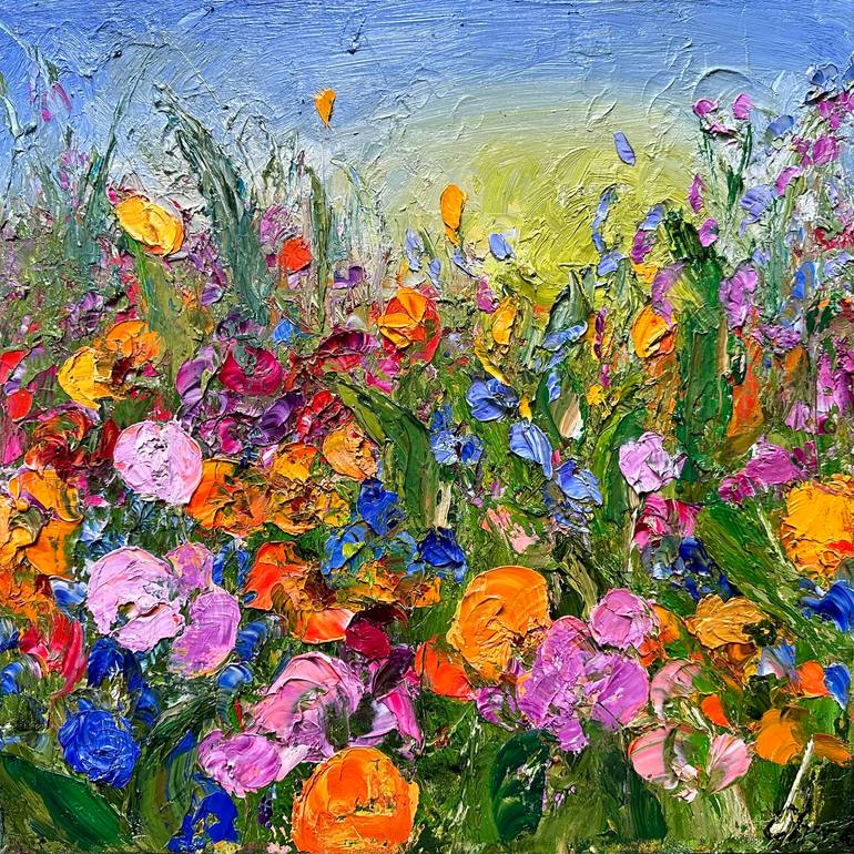 Fleurs Sauvages Painting by Maria-Victoria Checa | Saatchi Art