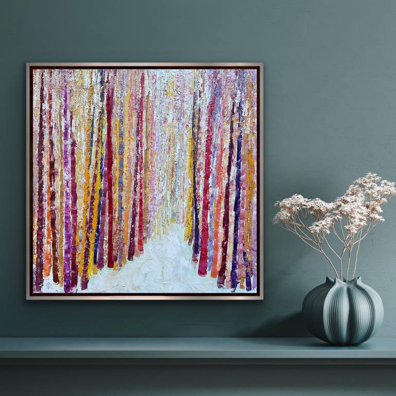 Bamboo Path Painting by Maria-Victoria Checa | Saatchi Art United Kingdom