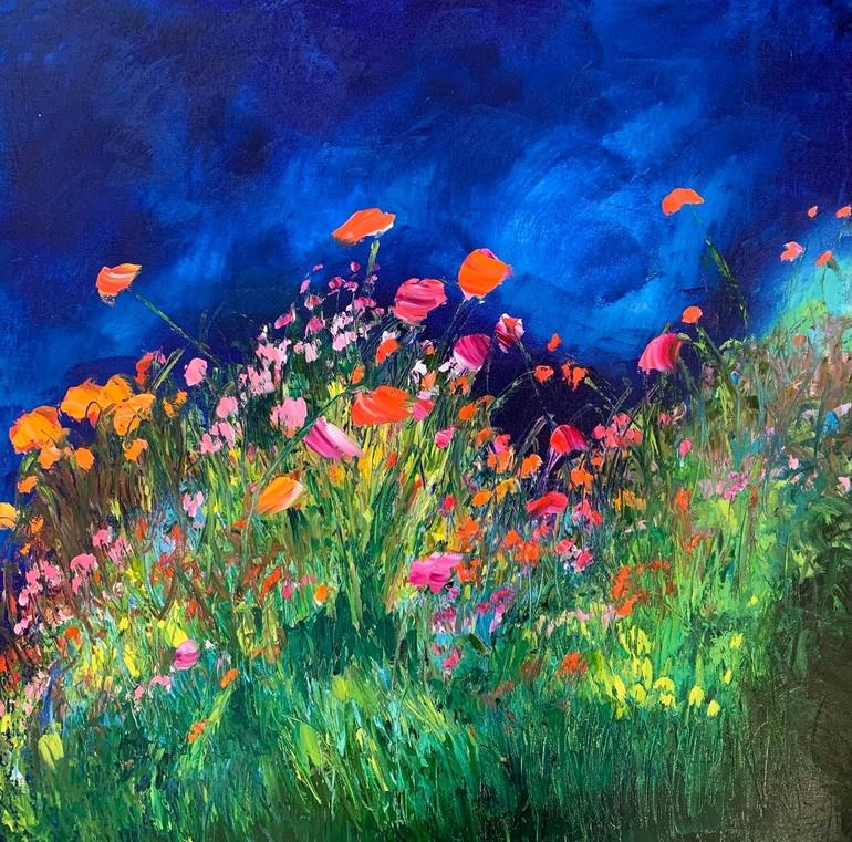 Midnight Dream Painting by Maria-Victoria Checa | Saatchi Art