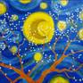 The Almond Blossom and The Starry Night Painting by Mahfuzur Rahman ...