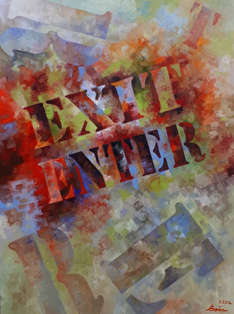 EXIT-ENTER Painting by Serhii Voichenko | Saatchi Art