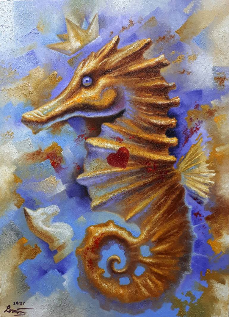 Ocean King Painting by Sergej Vojchenko | Saatchi Art