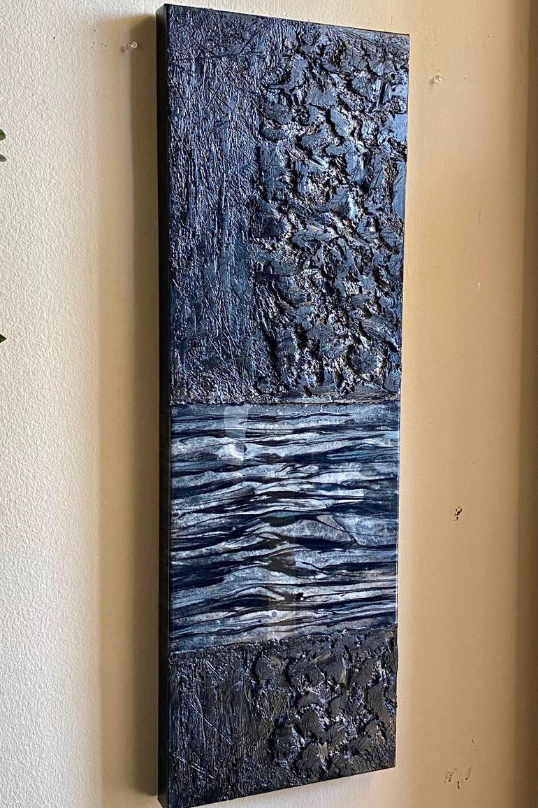 Dark Original abstract painting on canvas unique art home decor texture ...