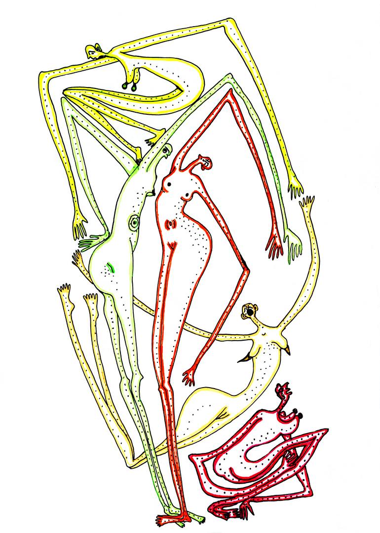 The Dress Rehearsal Drawing by Sasha Van Schalkwyk | Saatchi Art