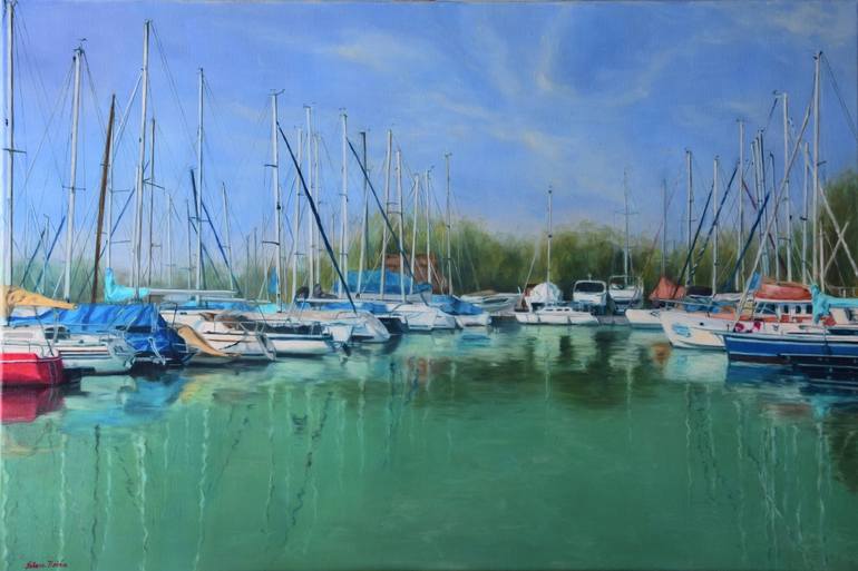 Lake Balaton Painting by Silvia Haban | Saatchi Art