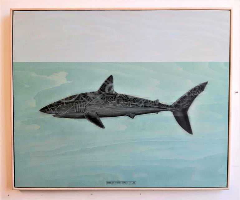 The Shortfin Mako Shark Drawing by Tom Van Herrewege | Saatchi Art