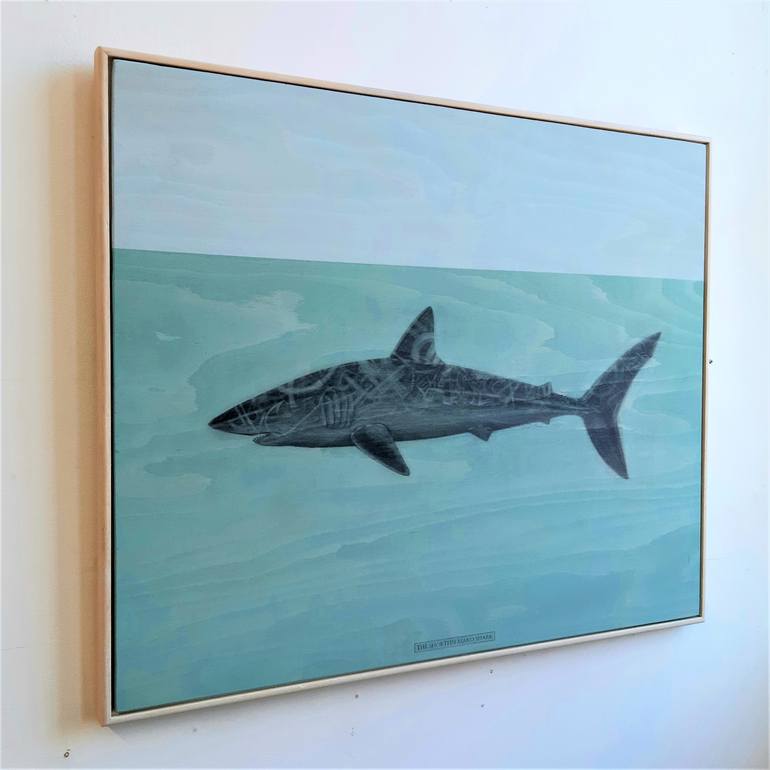The Shortfin Mako Shark Drawing by Tom Van Herrewege | Saatchi Art