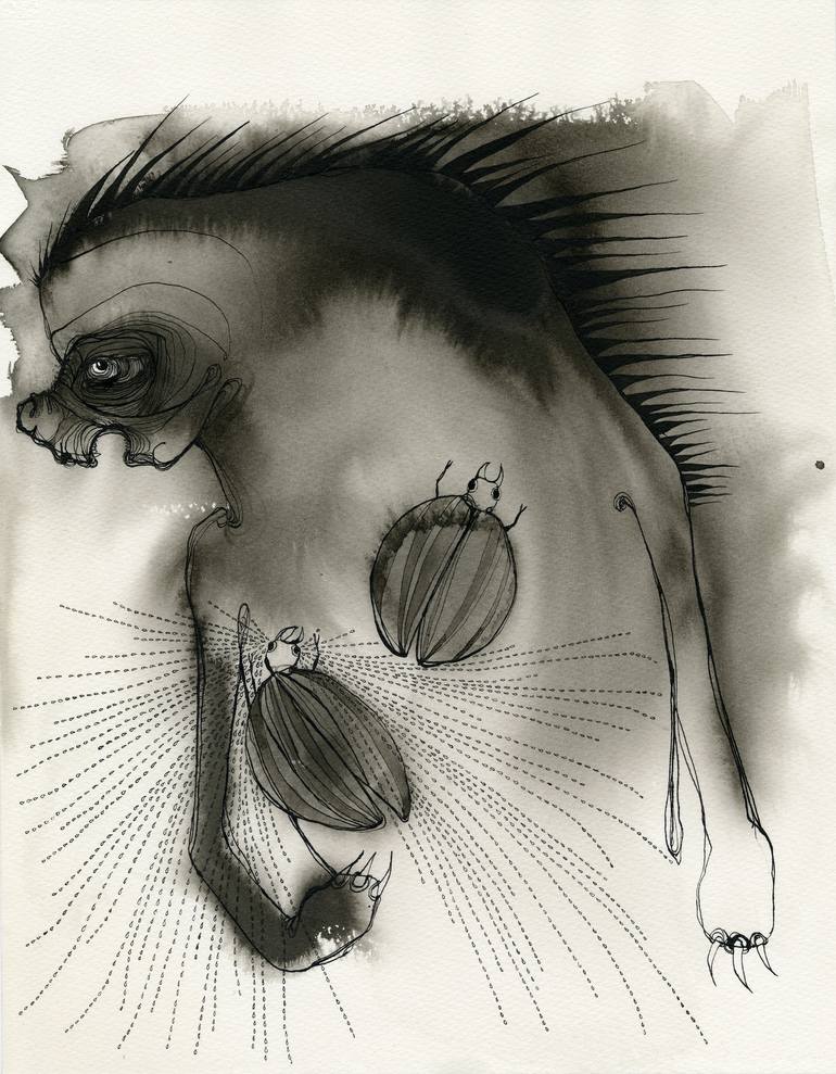 that one bug is crying so much Drawing by Betsy Jones | Saatchi Art