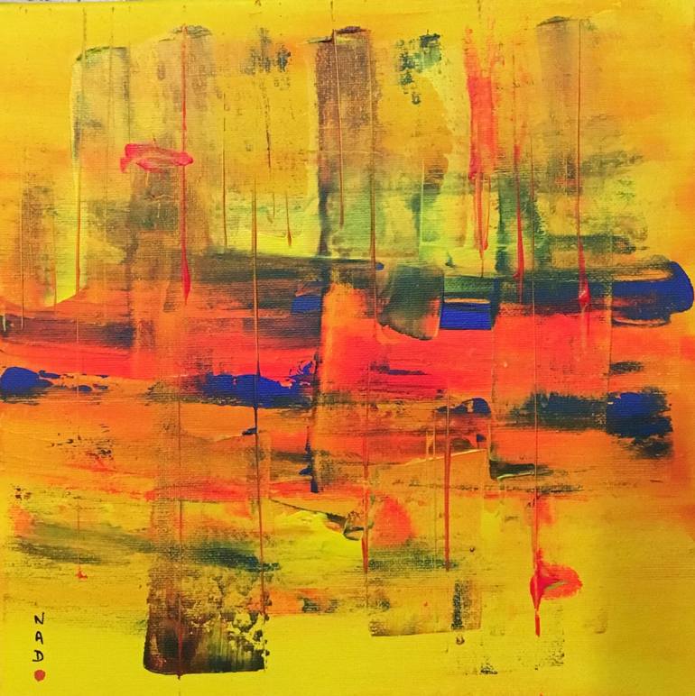 BOATS IN THE BAY Painting by NAD O NADINE ROTH | Saatchi Art