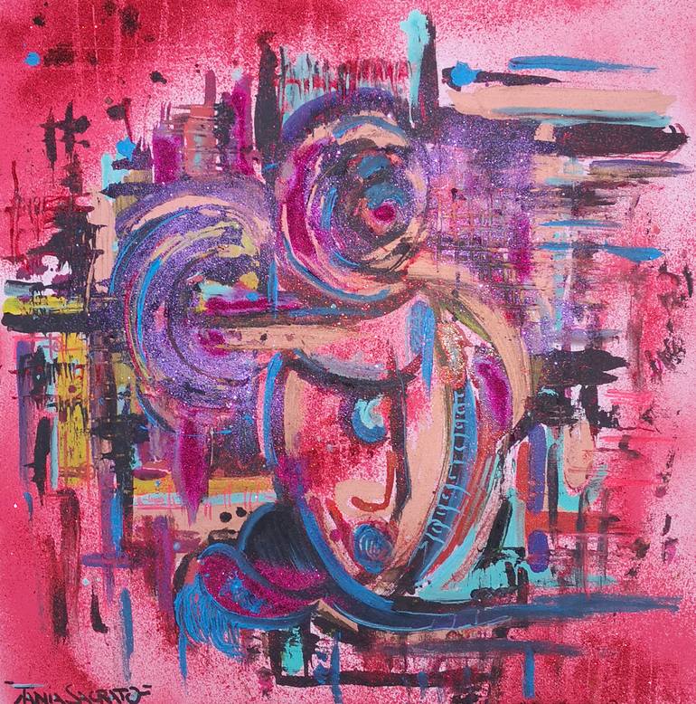 Conduct in red Painting by Tania Sacrato | Saatchi Art