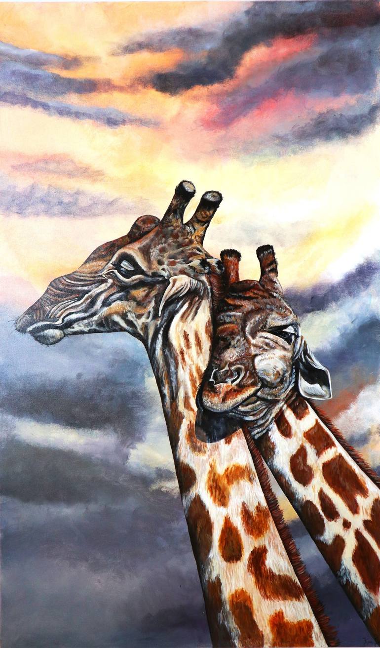 The Nuzzle Painting by Karin Brauns | Saatchi Art