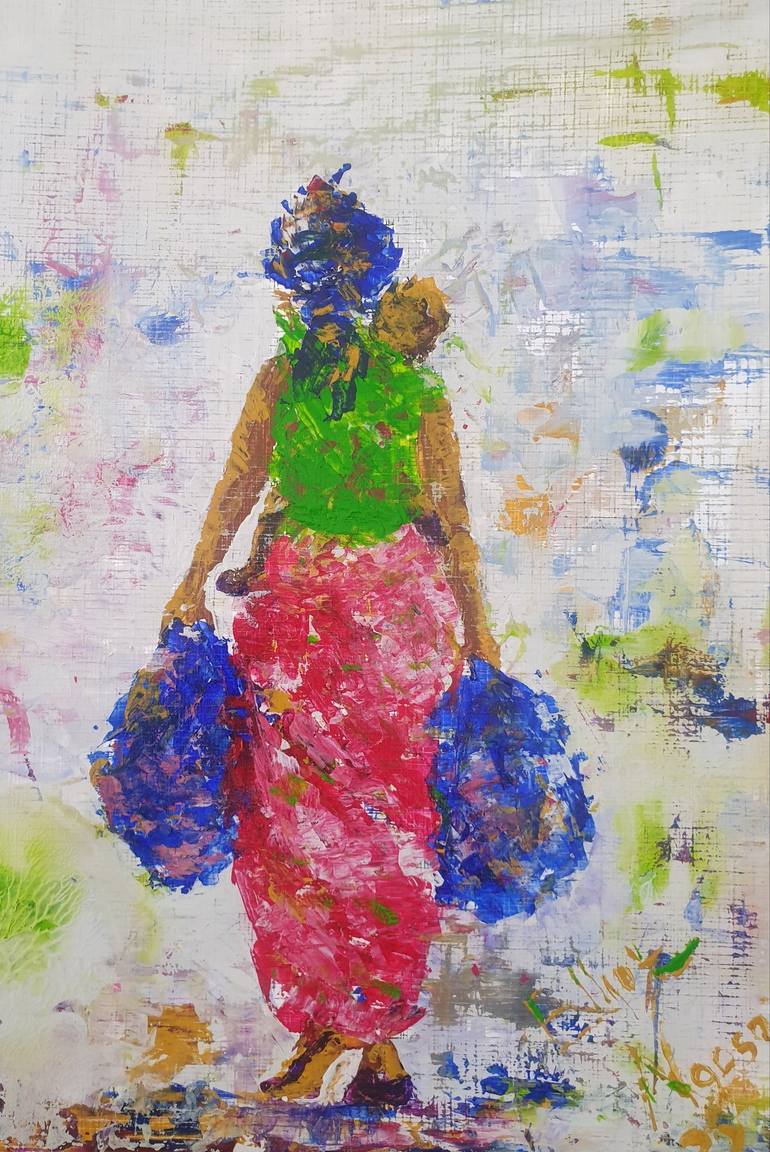 Versatile Mother Painting by Elliot Ngosa | Saatchi Art