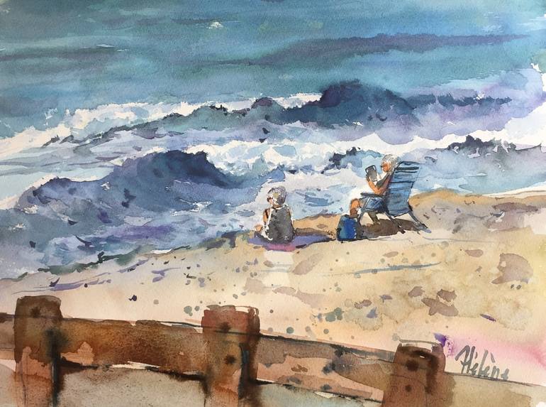 lovers of the sea Painting by Elena Manoli | Saatchi Art