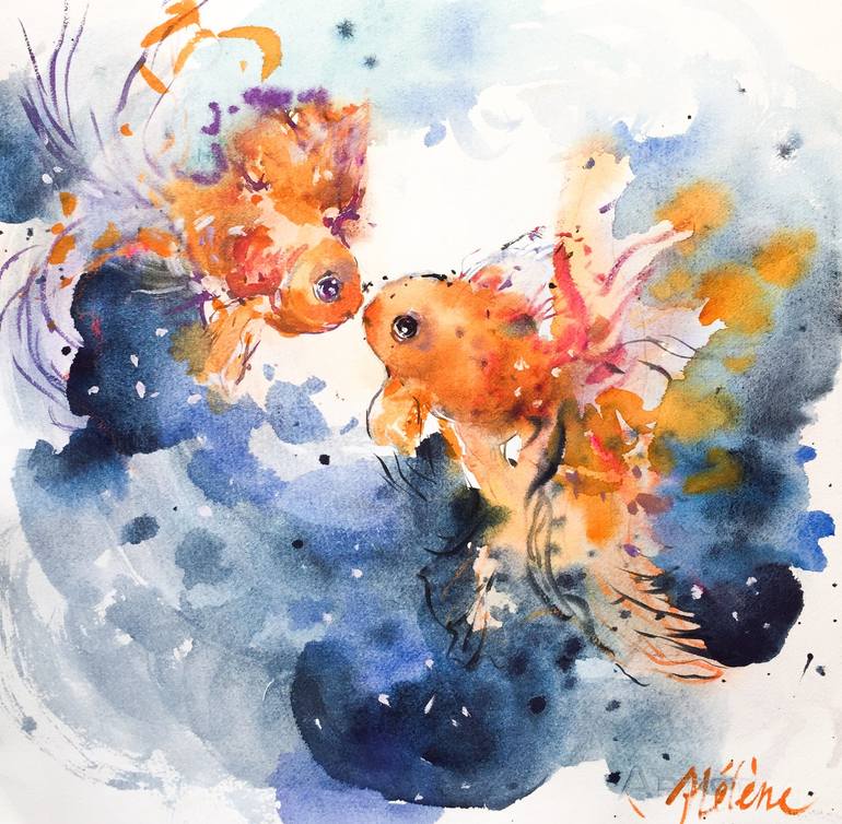 The unconditional love Painting by Elena Manoli | Saatchi Art