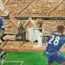 The Impact Of Peter Crouch's Drawing by Nikolay Davidovsky | Saatchi Art