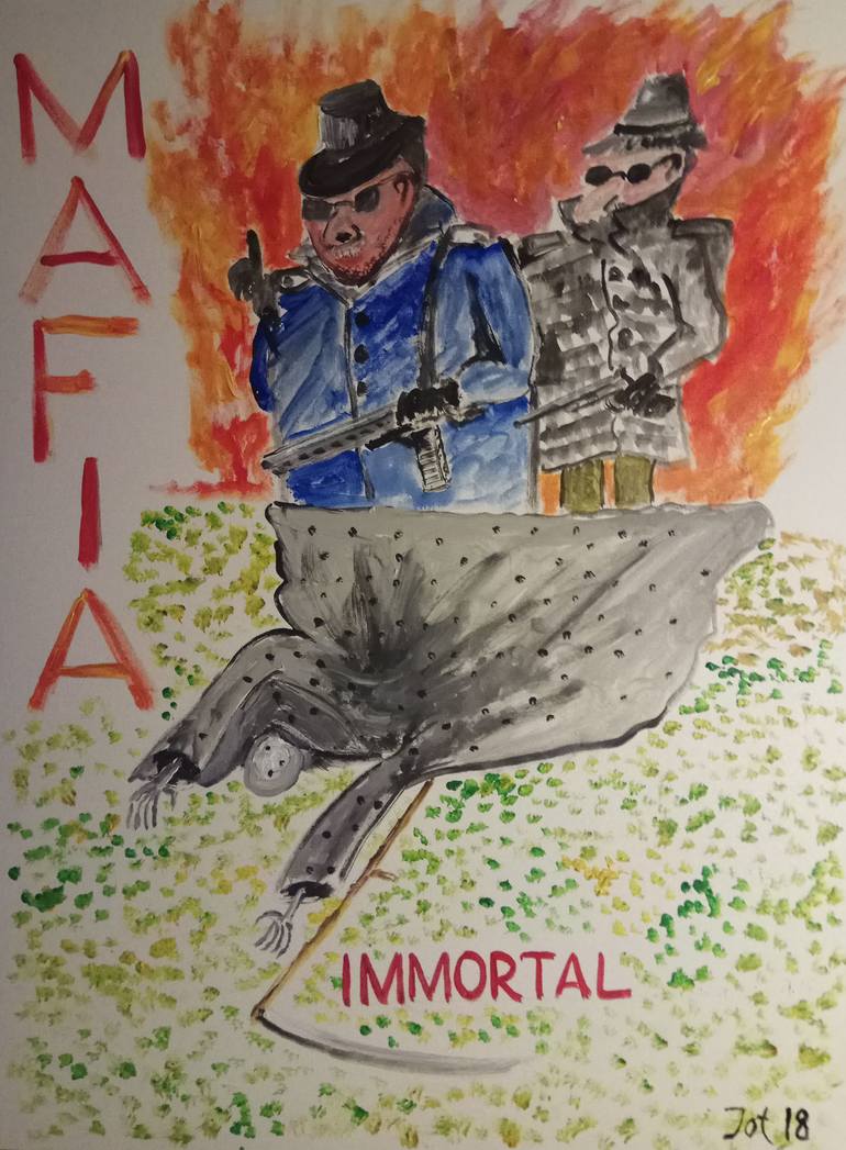 Mafia immortal Painting by Nikolay Davidovsky | Saatchi Art