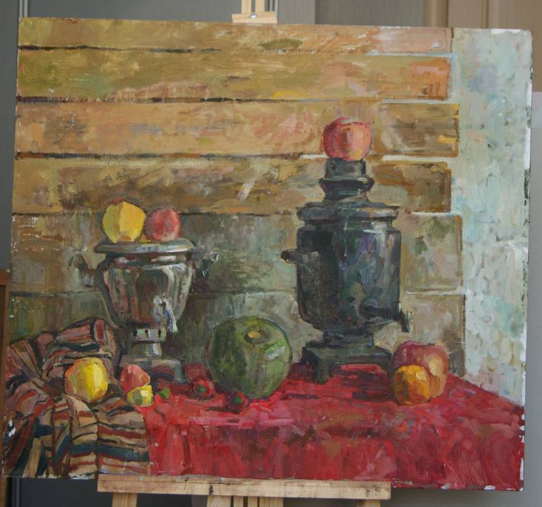 Russian Samovars Painting by Alexander Portnyazhkin | Saatchi Art