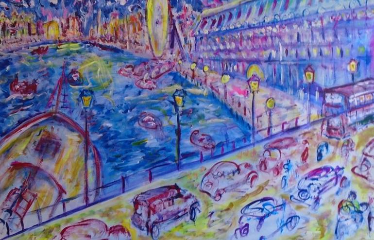 New Thames 4 Painting by Ariel Gallery | Saatchi Art