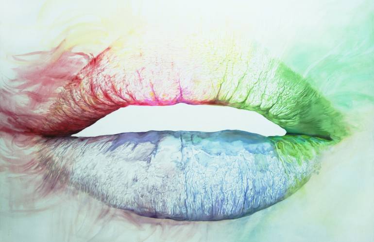 Epidermis world: LIPS Painting by Jiyoung Hong | Saatchi Art