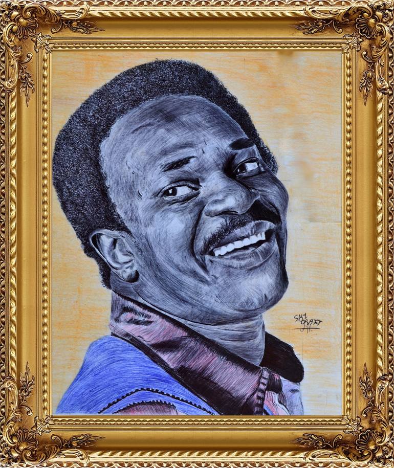Portrait of African old times Drawing by Hyacinth Chimezie | Saatchi Art