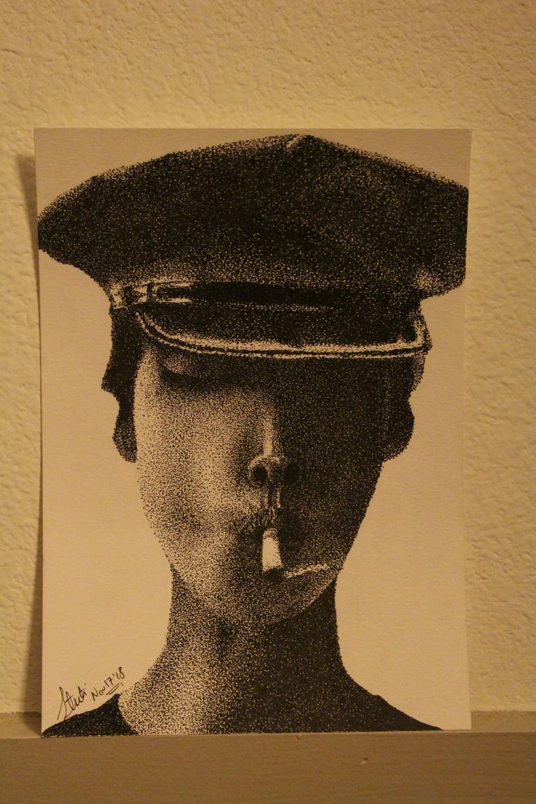 Women Expression - 'Smoking' Drawing by STUTI MADAAN | Saatchi Art