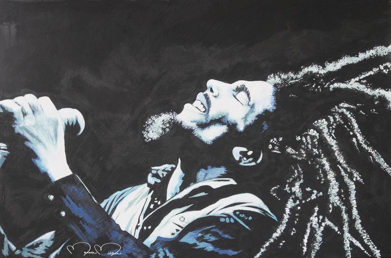 Feel Alright - Bob Marley by Marnie Miller Painting by Marnie Miller ...