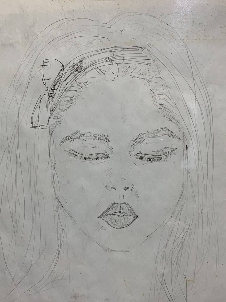 Peggy Drawing by Peter Cabal | Saatchi Art