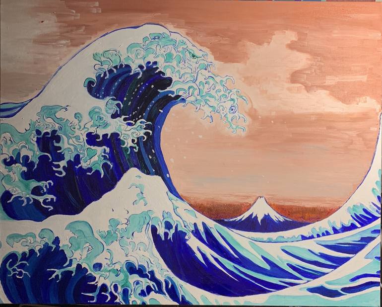 Monster Wave after Hokusai Painting by Peter Cabal | Saatchi Art