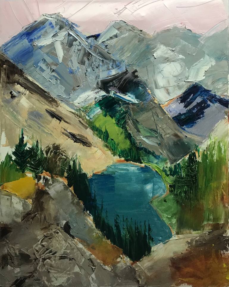 pink skies Painting by Chloe Dougherty | Saatchi Art