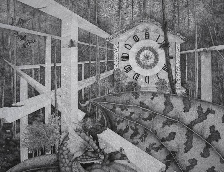 Through Time Drawing by Thuthuy Tran | Saatchi Art