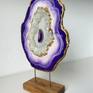 Floating amethyst. Geode Slice Purple & Gold Sculpture by Alexandra ...