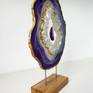Floating amethyst. Geode Slice Purple & Gold Sculpture by Alexandra ...