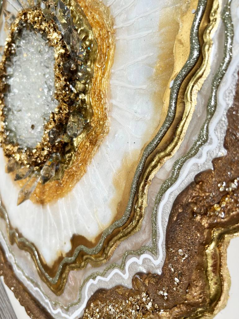 Сrystal Sun 3D Geode Painting with crystals Painting by Alexandra ...