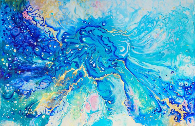 Secret traces large acrylic painting, contemporary art, home decor ...