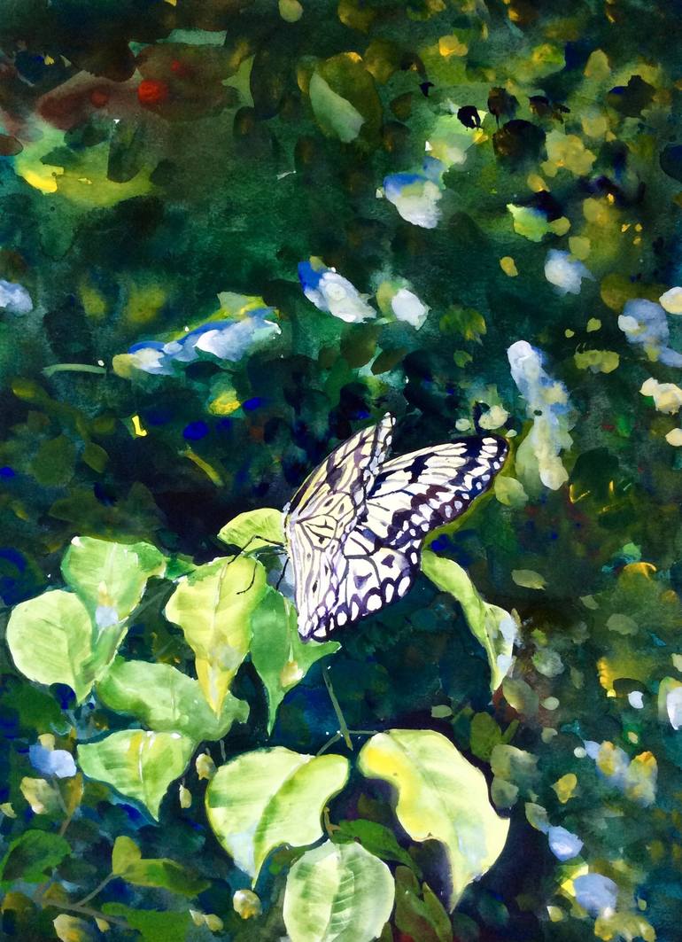 Butterfly Painting by Jan Li | Saatchi Art