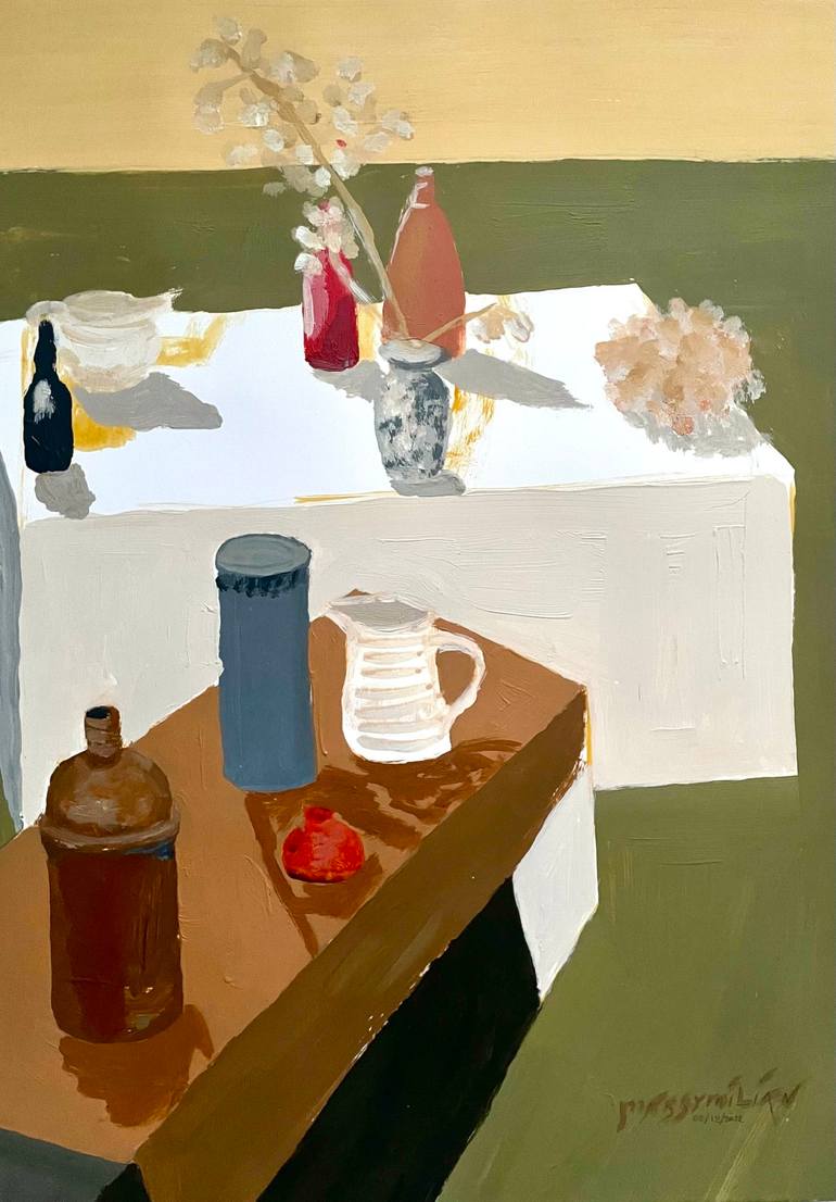 Multiple Objects On Two Tables (Still Life) 2022 Painting by ...