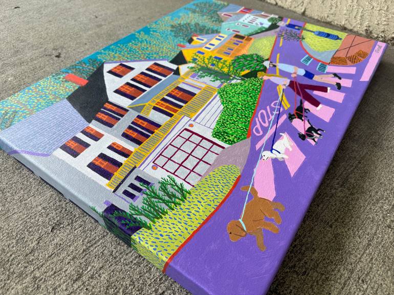 Family Walk Painting by Sue Graef | Saatchi Art