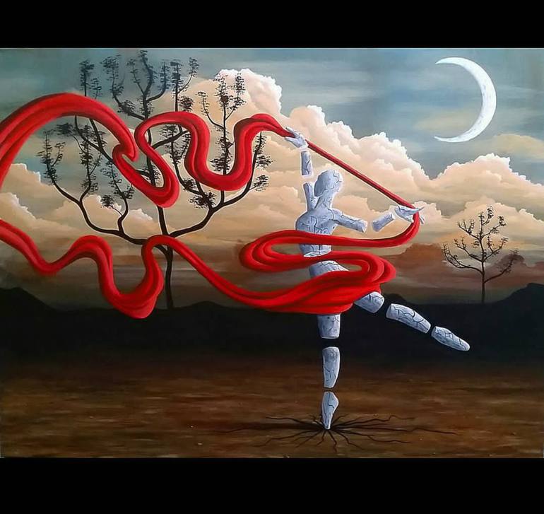 Divine Flow Painting by Nate Sanchez | Saatchi Art