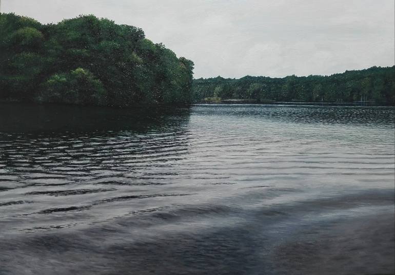 Deep Lake Painting by Marta Waw | Saatchi Art