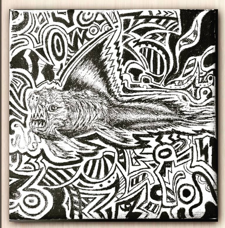Prehistoric Mega Fish Drawing by Derek Magee | Saatchi Art