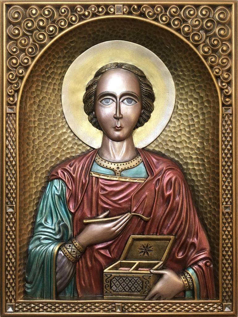 Saint Panteleimon the Healer Sculpture by Dmitriy Fediushyn | Saatchi Art