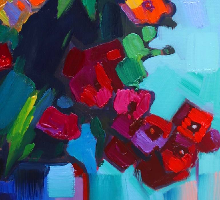 Flowers Painting by Tigran Avetyan | Saatchi Art
