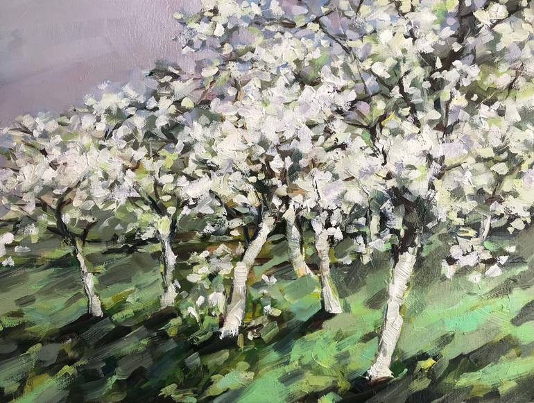 The Cherry Orchard Painting by Galina Poloz | Saatchi Art