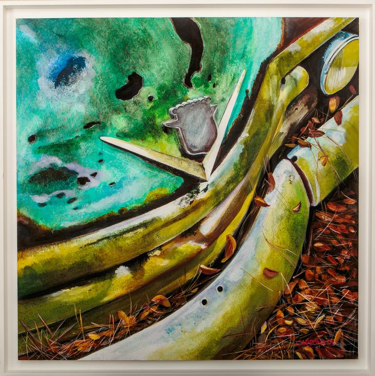 BUSTED BUICK Painting by Bob Cardona | Saatchi Art