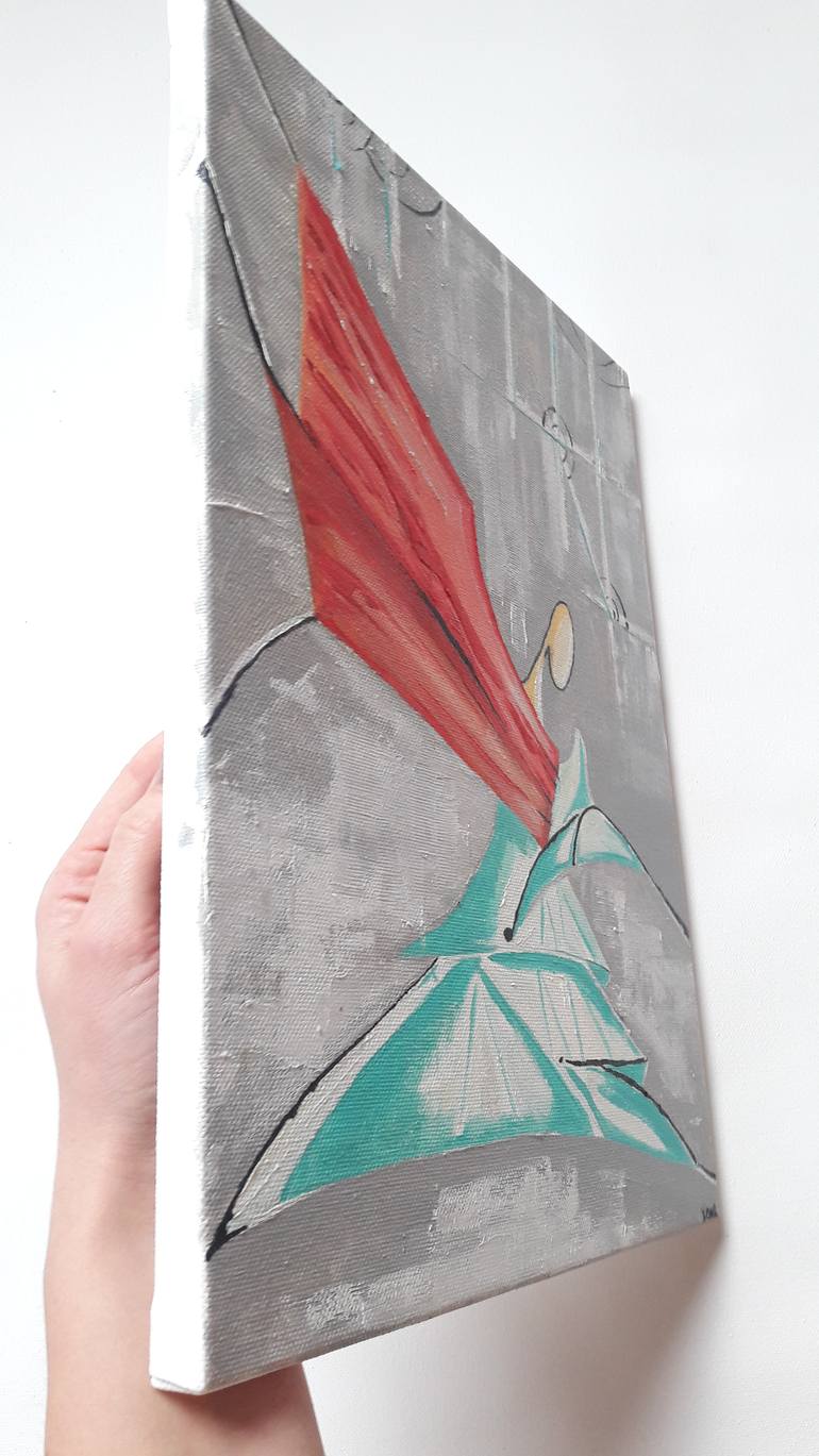 woman in dance with a red veil Painting by Viktoriya Yukhnovska ...