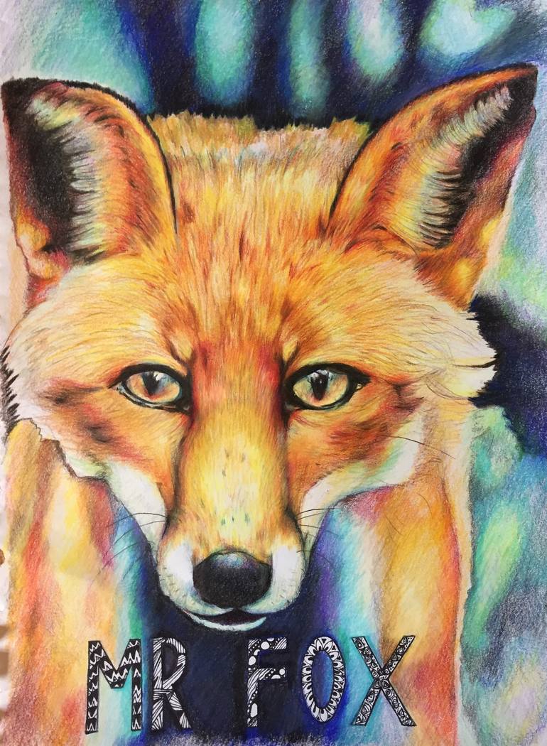 Mr Fox Drawing by Maja Beattie | Saatchi Art