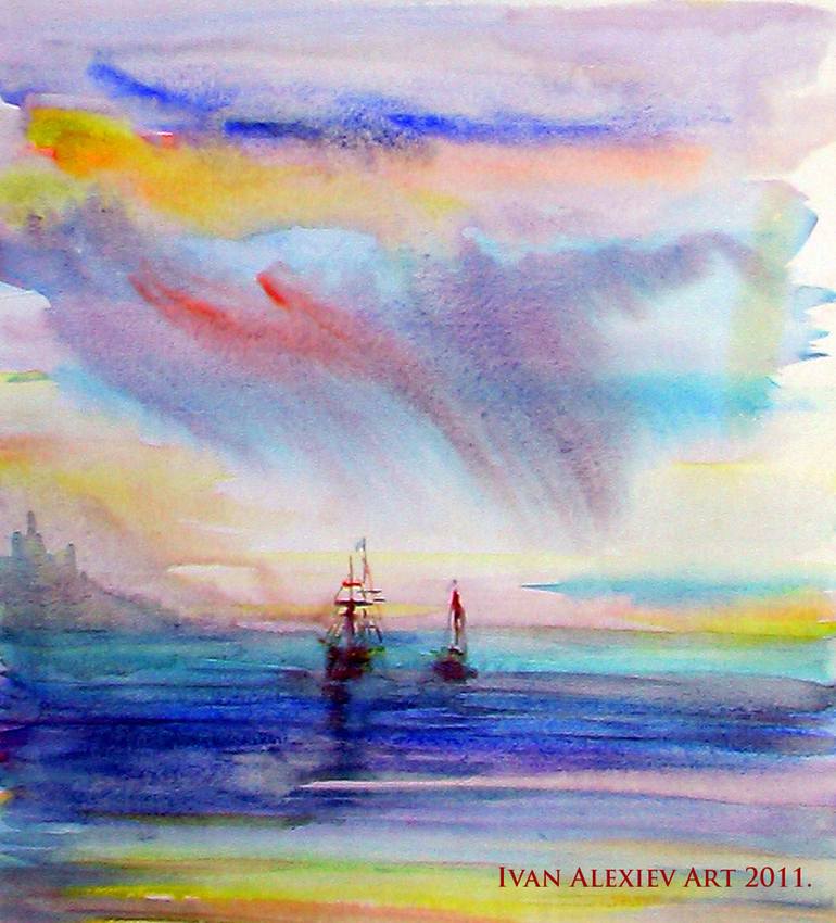 Memories from the Sea Painting by Ivan Alexiev | Saatchi Art